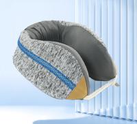 China Memory Foam U-Shaped Neck Pillow 29×25×15cm with Anti-Static Properties and Side Pockets for Travel for sale