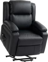 China Leather Electric Lift Recliner Chair with Heat & Massage - 300 lbs Capacity, 3 Positions, Remote Control for sale