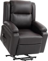 China Leather Electric Lift Recliner Chair with Heat & Massage - 300 lbs Capacity, 3 Positions, Remote Control for sale