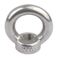 China Stainless Steel Lifting Eye Nut DIN 582 M3 to M48 AISI 316 Marine Grade for sale