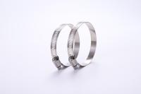China Stainless Steel Embossed Band Hose Clamps DIN 3017-1 12mm Width 0.82mm Thickness for sale