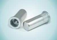 China SUS304 Cylindrical Flat Head Open Rivet Nut Stainless Steel Knurled  M6x14 5 A2 for sale