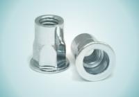 China M4 - M12 Steel Zinc Plated Flat Head Half Hex Body Insert Rivet Nuts Threaded for sale