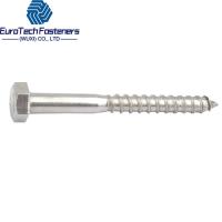 China DIN 571 Hexagon Head Wood Screws A2 A4 M8 M10 M12 M16 M20 8x60 8x80 8x100 8x120 for sale