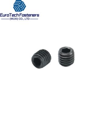 China DIN 916 M10-1.5 Black Oxide Hexagon Socket Set Screws Cup Point Grub Screws Grade 12.9 for sale