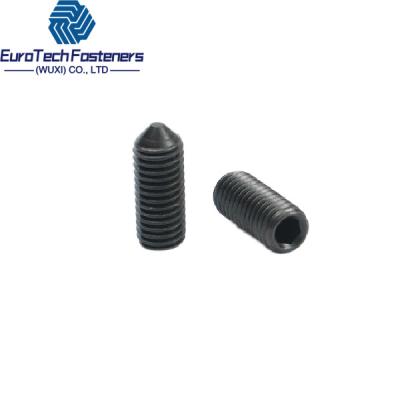 China DIN 913 914 A2 A4 Black Oxide Cone Point Grub Screw ISO 4027 M6 x 20mm M3 x 5mm M10 M2.5 for sale