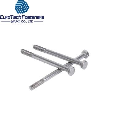 China DIN 931 Hexagon Head Bolt M12x50 M16x50 A4-80 A2-70 Class 8.8 10.9 12.9 Hex Cap Screw for sale