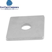 China DIN436 M24 Large Square Flat Washer Round Hole Rectangular Shape Steel Zinc Plated for sale