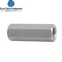 China DIN6334 Hexagon Coupling Nut M10 M12 Stainless Steel Male to Female Thread Connector for sale