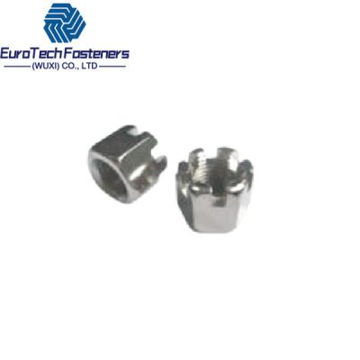 China Hexagon Slotted Castle Nut DIN 935 M6 M10 M12 M16 M36 Stainless Steel 304 316 for sale
