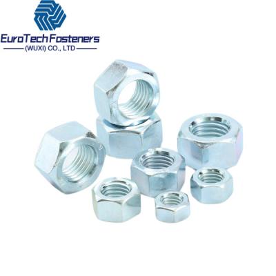 China DIN 934 Hex Nut M8 M12 M4 M6 Grade 8.8 Steel Zinc Plated Fine Thread ISO 4032 for sale