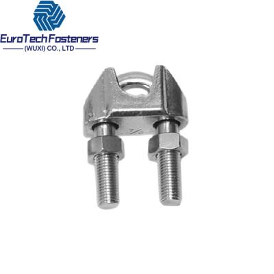 China DIN741 Galvanised Malleable Iron U-Bolt Wire Rope Clip 3mm to 50mm for Rigging for sale