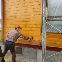 China High UV Resistance Anti-yellowing Exterior Wood Coating with 50-100 Microns Thickness Water-based Paint for Wooden House Renovation for sale