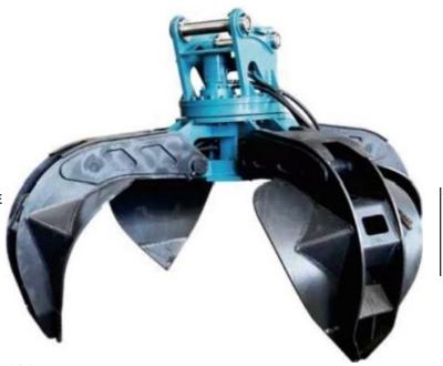 China Rotating Lotus Hydraulic Grab with 360° Rotation, Wear-Resistant Steel, and Multi-Petal Shell for Scrap Metal and Bulk Material Handling for sale