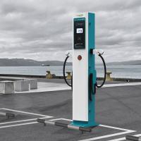 China Floor Stand 22kw Double Output Commercial Ac Ev Charger For Parking Lot for sale