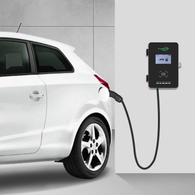 China Outdoor Wallbox IP55 Level 1 Commercial Ev Charger Single Gun 7kw for sale