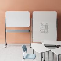 China Flex Magnetic Whiteboard On Wheels Easy Mobility Portable Rolling Whiteboard for sale