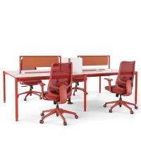 China FLEX Modern Aesthetics Design 4 People Workstation Desk With Collaborative Seating for sale