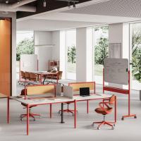 China FLEX Modern Aesthetics Design 4 People Workstation Desk With Collaborative Seating for sale