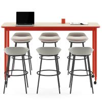 China FLEX Movable Modern Bar Table Workstation Table Easy Mobility For Small Offices for sale