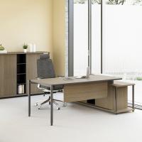 China FLEX Sleek Design Modern Executive Office Desk Rounded Edges For Managerial Spaces for sale