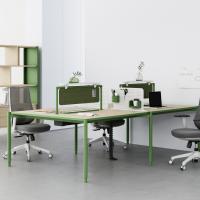 China FLEX Vibrant Color Modern Office Workstation Desk With Height Adjustable Legs for sale
