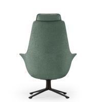 China Soft Fabric Supreme Visitor Chair Luxury Office Reclining Chair With Matching Ottoman for sale