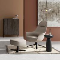 China Modern Fabric Comfortable Supreme Seating Office Lounge Chair And Ottoman for sale