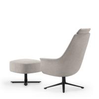 China Modern Fabric Comfortable Supreme Seating Office Lounge Chair And Ottoman for sale