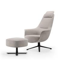 China Modern Fabric Comfortable Supreme Seating Office Lounge Chair And Ottoman for sale