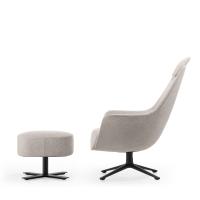 China Modern Fabric Comfortable Supreme Seating Office Lounge Chair And Ottoman for sale