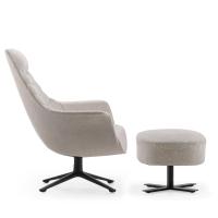 China Contemporary Soft Upholstery Modern Office Lounge Chairs With Base Reclining for sale