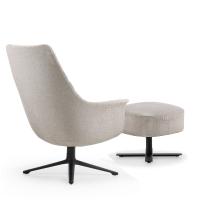 China Contemporary Soft Upholstery Modern Office Lounge Chairs With Base Reclining for sale