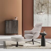 China Contemporary Soft Upholstery Modern Office Lounge Chairs With Base Reclining for sale