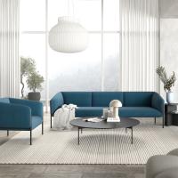 China GRANDEUR Modern Office Sofa Minimalist Design Sturdy Frame Customizable Color for sale