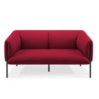 China Clean Lines Resilient Fabric Modern Office Sofa Double Seater Lobby Seating Solution for sale
