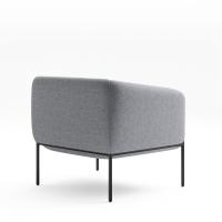 China Minimalist Design Modern Office Sofa Single Lounge Chair 425mm Height For Small Spaces for sale