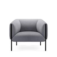 China Minimalist Design Modern Office Sofa Single Lounge Chair 425mm Height For Small Spaces for sale