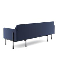 China Soft Fabric Modern Office Sofa Three Seater Couch RAL Color With Sturdy Metal Legs for sale