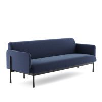 China Soft Fabric Modern Office Sofa Three Seater Couch RAL Color With Sturdy Metal Legs for sale