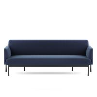 China Soft Fabric Modern Office Sofa Three Seater Couch RAL Color With Sturdy Metal Legs for sale