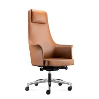 China Luxury Executive Office Leather Chairs With Wheels and Adjustable Height for sale