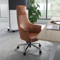 China Luxury Executive Office Leather Chairs With Wheels and Adjustable Height for sale