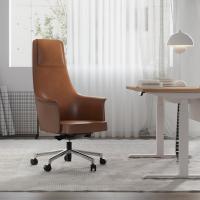 China Luxury Executive Office Leather Chairs With Wheels and Adjustable Height for sale