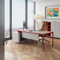 China FLEX  Executive Office Desk Adjustable Height With Integrated Cable Management for sale