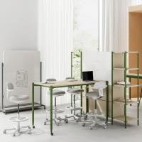 China FLEX Office Rectangular Versatile Modular Table With Casters For Easy Repositioning for sale