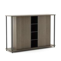 China FLEX Sleek Finish Executive Desk Hutch Multi Purpose Shelving Storage Cabinet For Office Spaces for sale