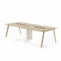 China Conference Table Dual Tone Structure Flip Top Cable Access Aluminum Frame Professional Meeting Furniture DUAL for sale