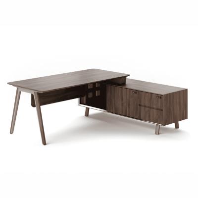 China Executive Desk Modern Dual Tone Structure Floating Top Side Cabinet Aluminum Frame Office Furniture DUAL for sale