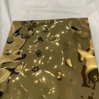 China Decorative Color Sheet Mirror Gold 302 304 304l Water Corrugated Stainless Steel Plate for sale